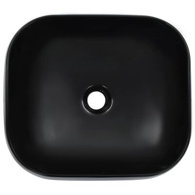 vidaXL Vask 44,5x39,5x14,5 cm keramikk svart | vidaXL.no