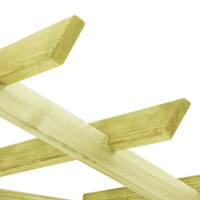 vidaXL Hjørnepergola med benk 130x130x197 cm impregnert furu | vidaXL.no