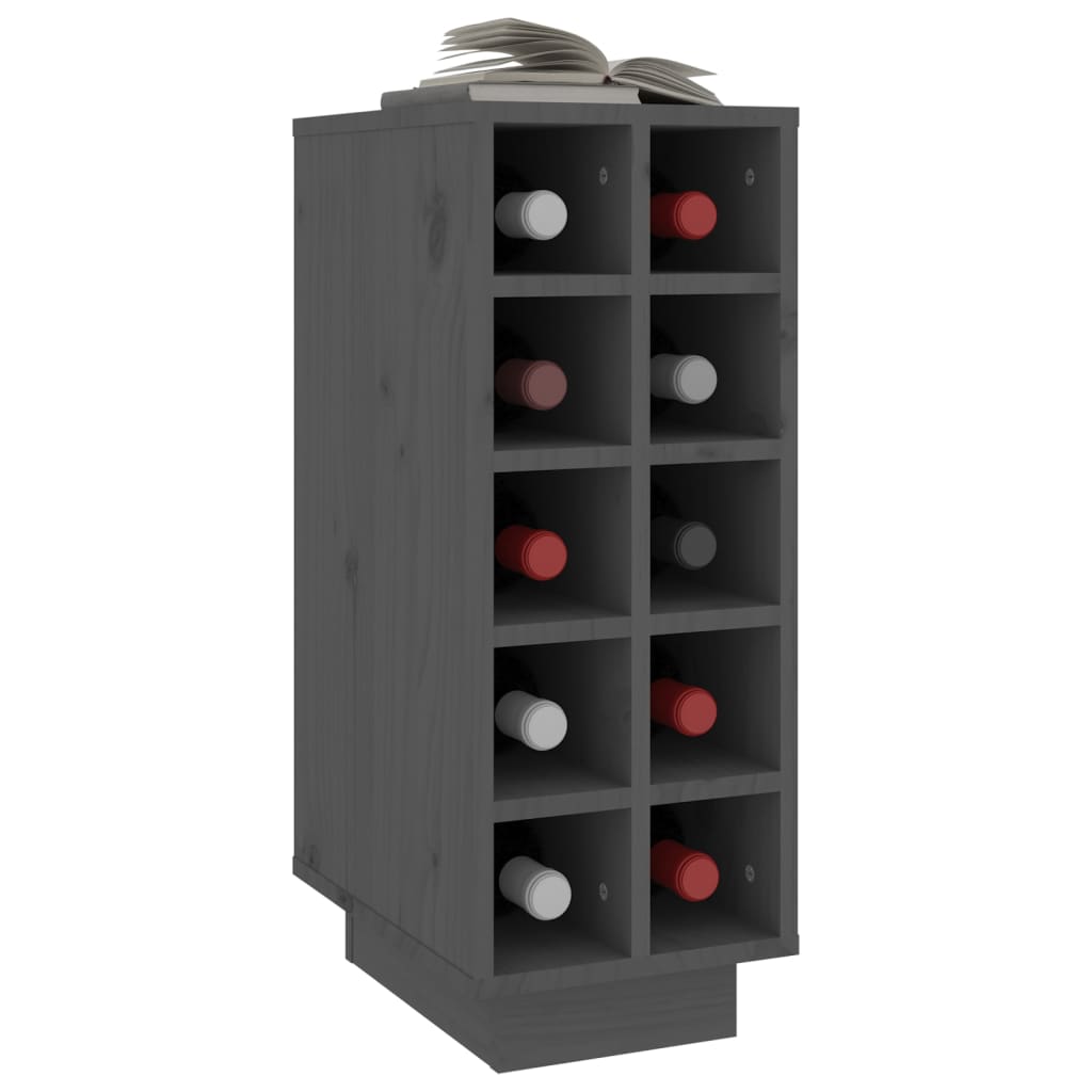 vidaXL Vinhylle grå 23x34x61 cm heltre furu | vidaXL.no