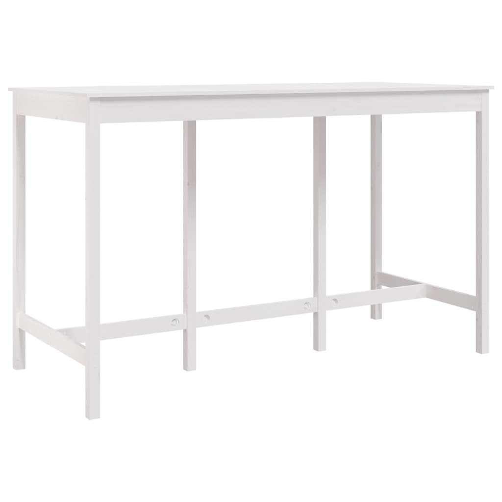 vidaXL Barbord hvit 180x80x110 cm heltre furu | vidaXL.no