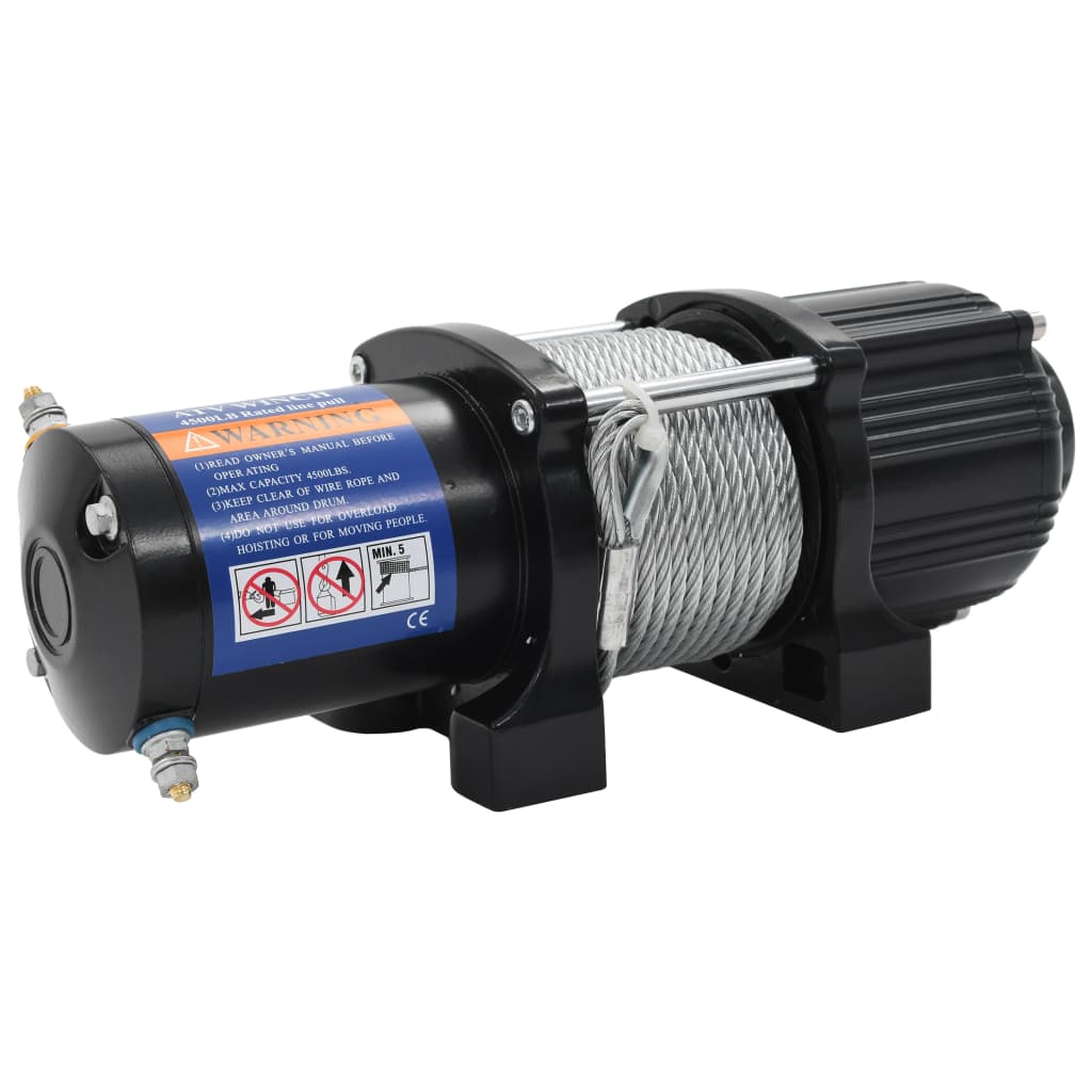 vidaXL Elektrisk vinsj 12 V 4500 lbs 2040 kg med fjernkontroll | vidaXL.no