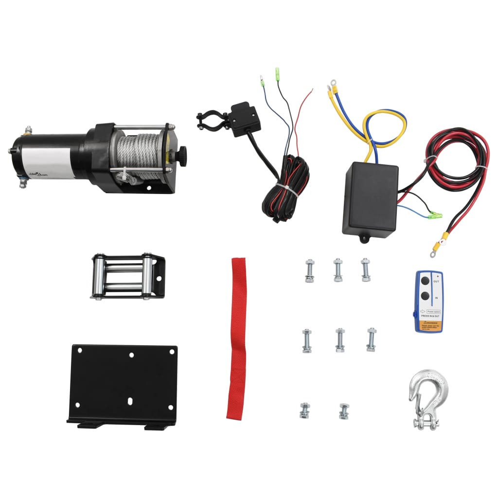 12V Elektrisk Vinsj 1360 KG med Trådløs Fjernkontroll | vidaXL.no