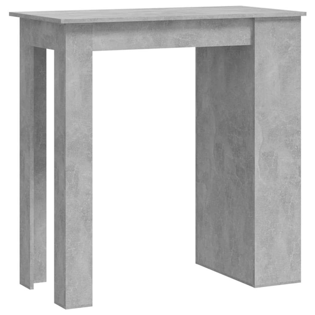vidaXL Barbord med oppbevaringsstativ betonggrå 102x50x103,5 cm | vidaXL.no