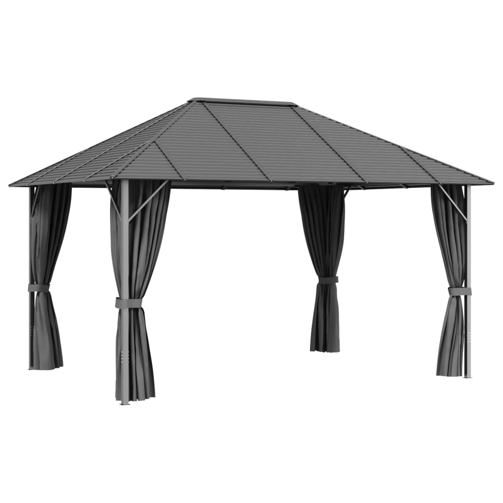 vidaXL Paviljong med sidevegger og tak 4x3 m antrasitt | vidaXL.no