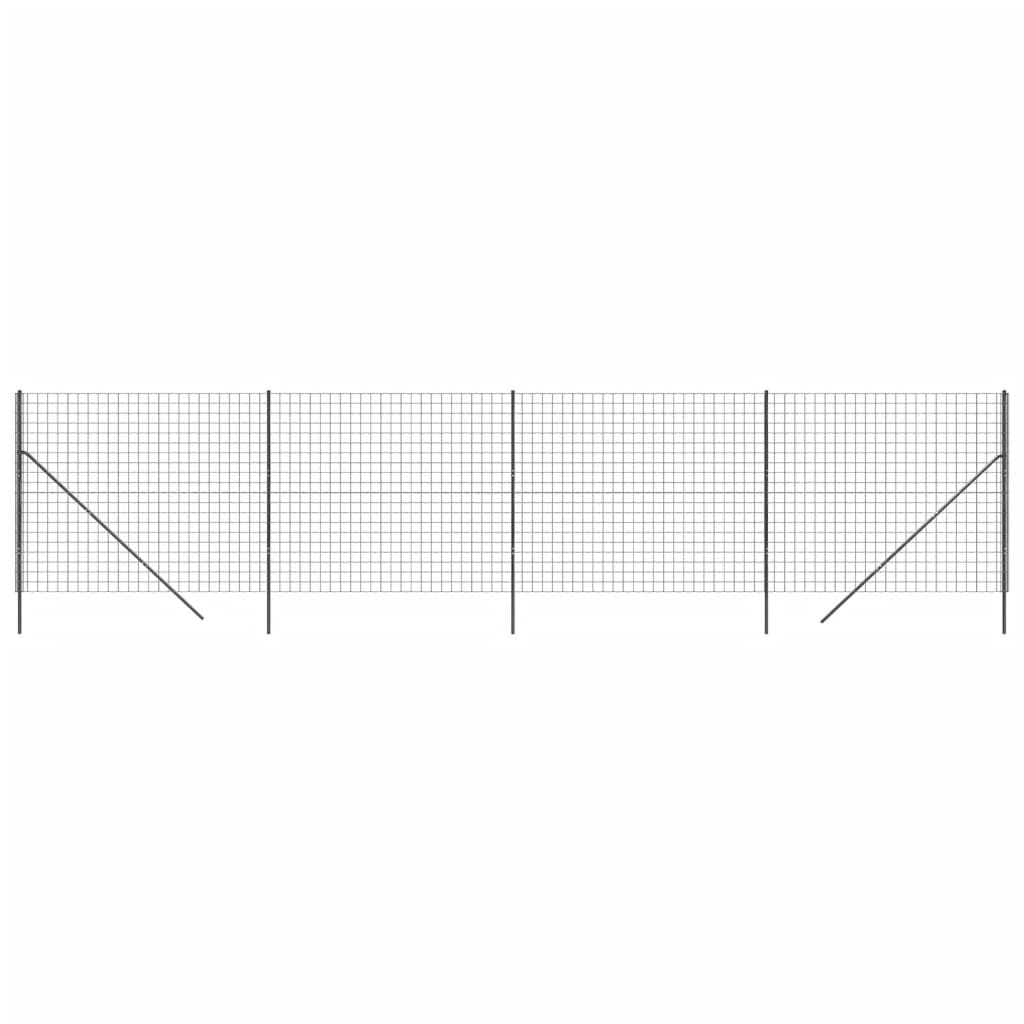 vidaXL Nettinggjerde antrasitt 1,6x10 m galvanisert stål | vidaXL.no